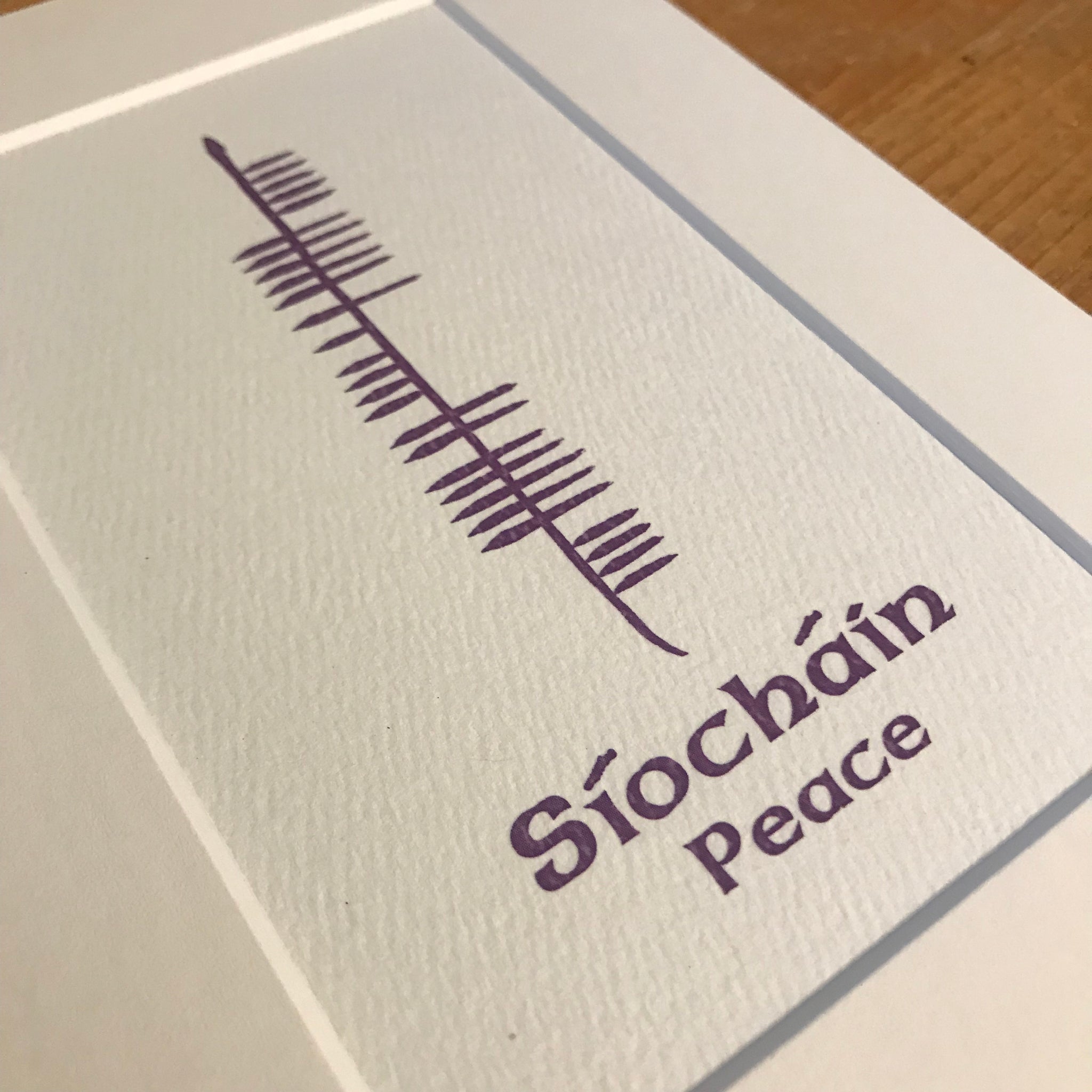 Peace (Síocháin) – OghamArt